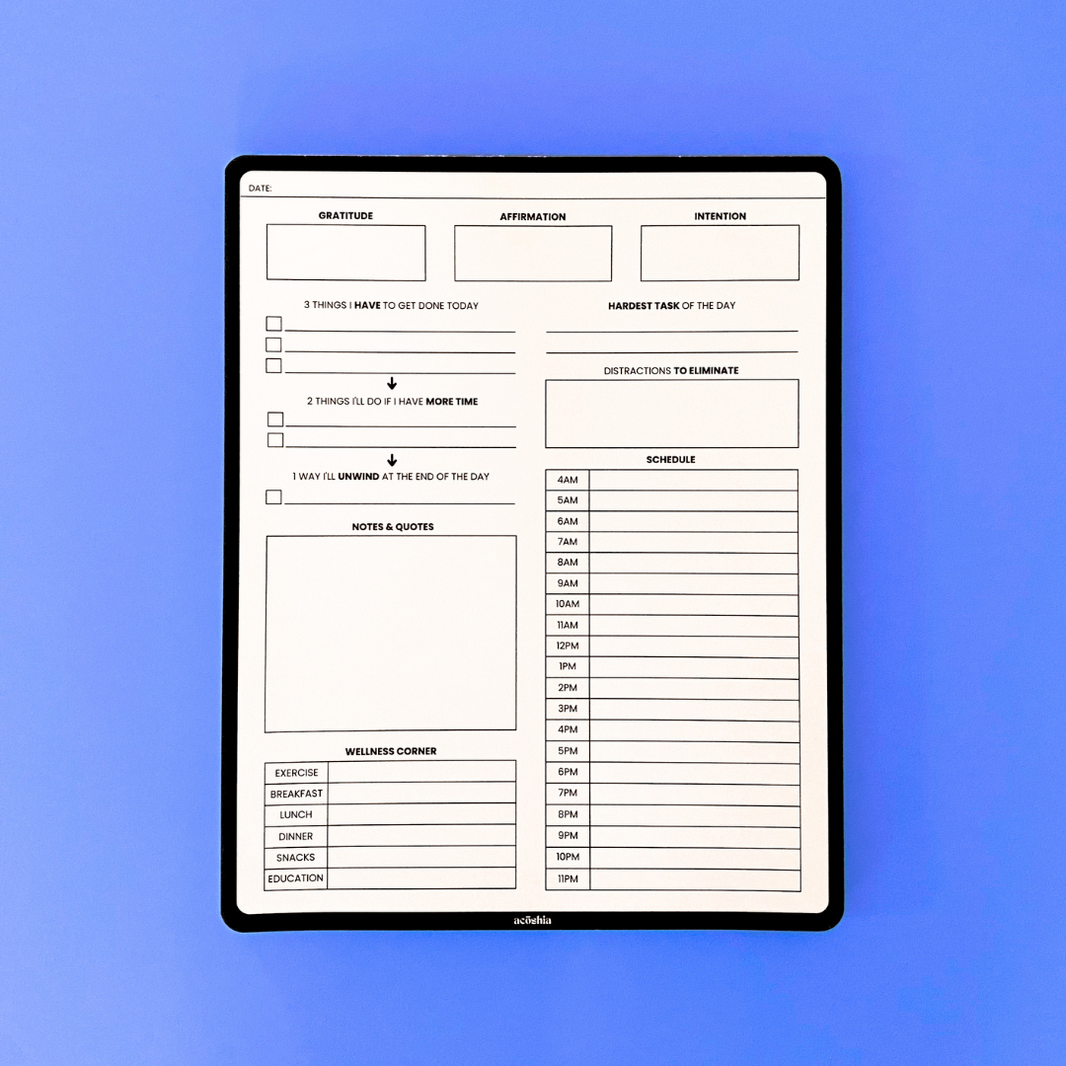 The Daily Productivity Pad – Acoshia